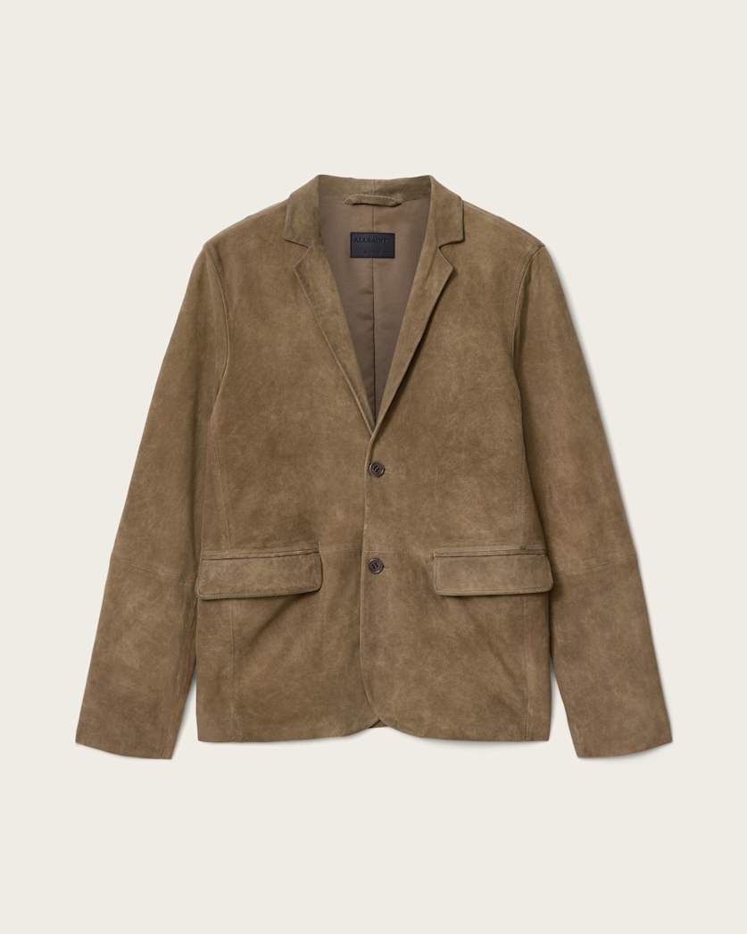 Monet Waxed Suede Blazer DUNE BROWN | ALLSAINTS